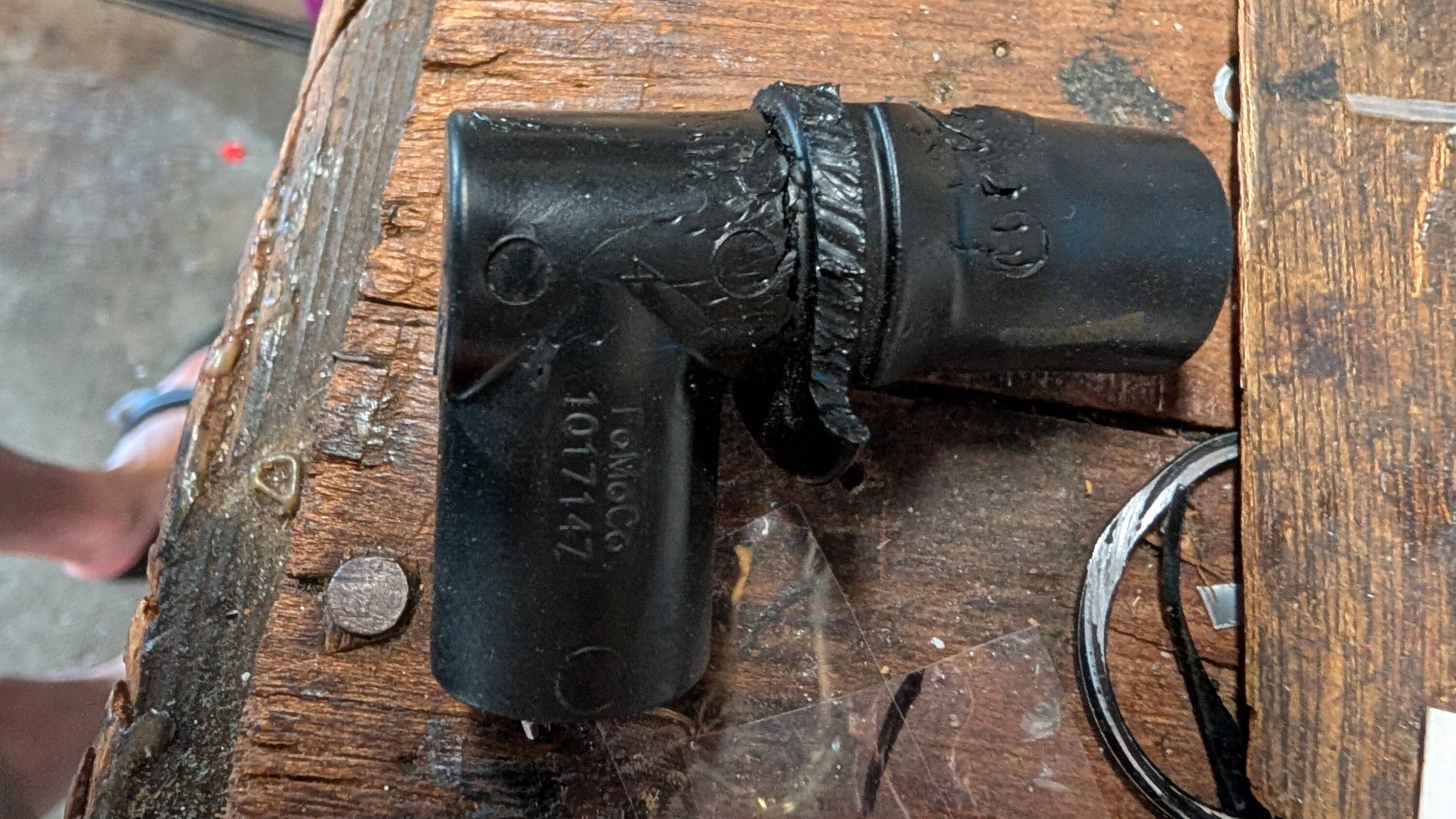 RAT? Chewed thru EVAP can vent tube 90deg silicone rubber elbow ...