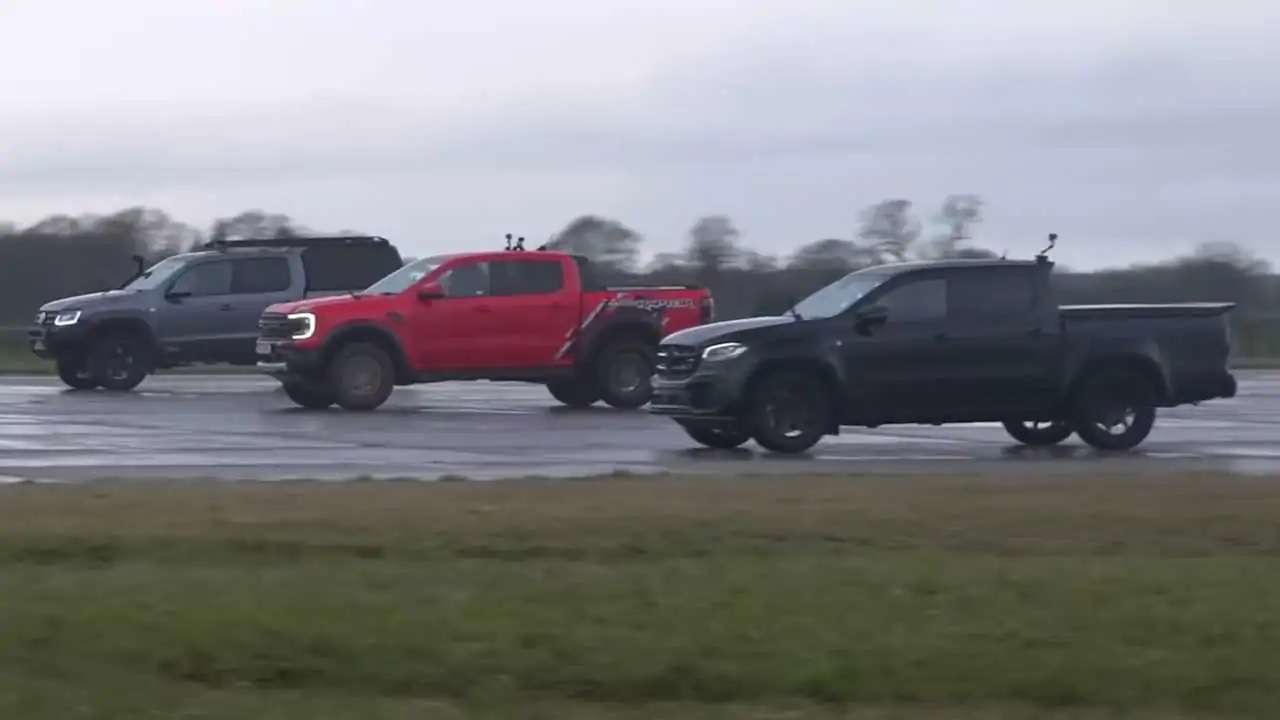 See Stock Ranger Raptor Drag Race Tuned Amarok, X-Class (Carwow ...