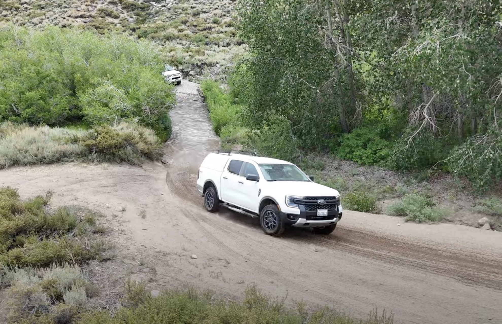2024 Ranger XLT FX4 w/ topper shell -- first good test on Coyote Flats ...