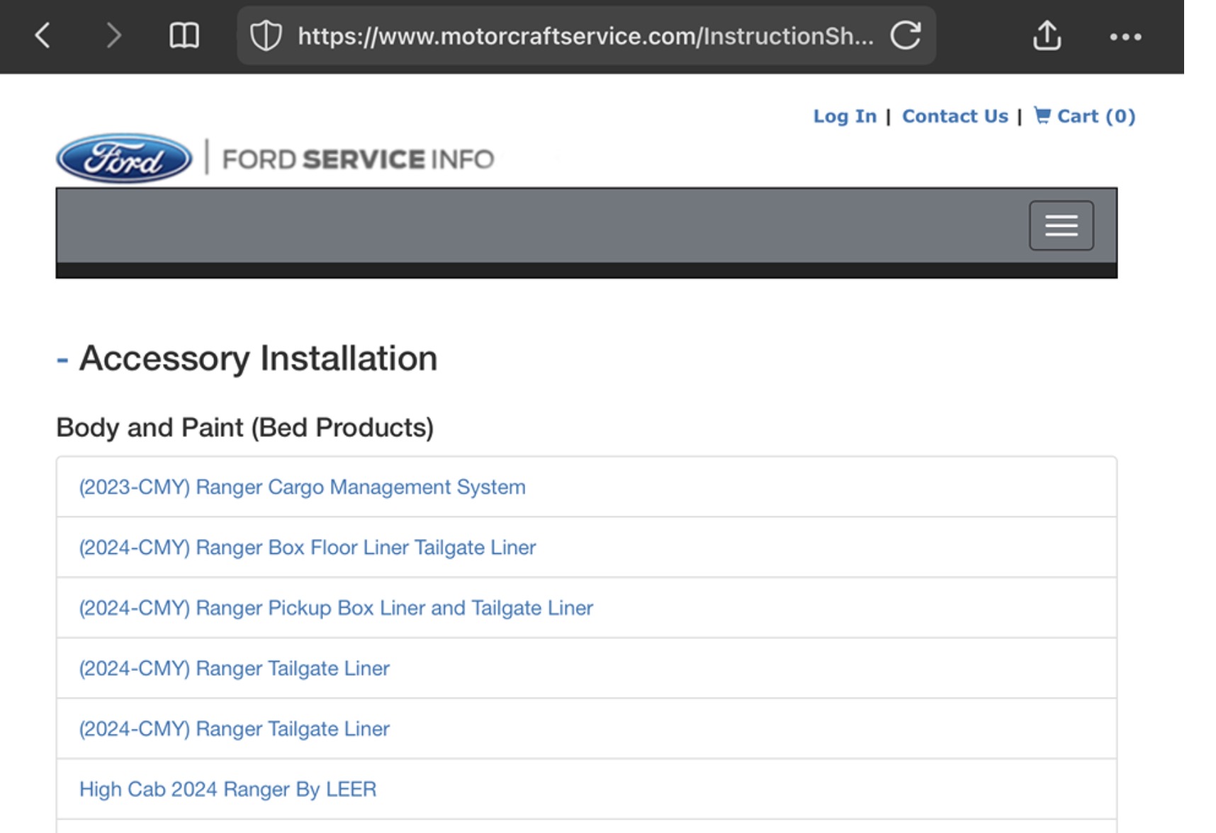 FORD ACCESSORY INSTALLATION INSTRUCTION WEBSITE | Ranger6G - 2024 ...