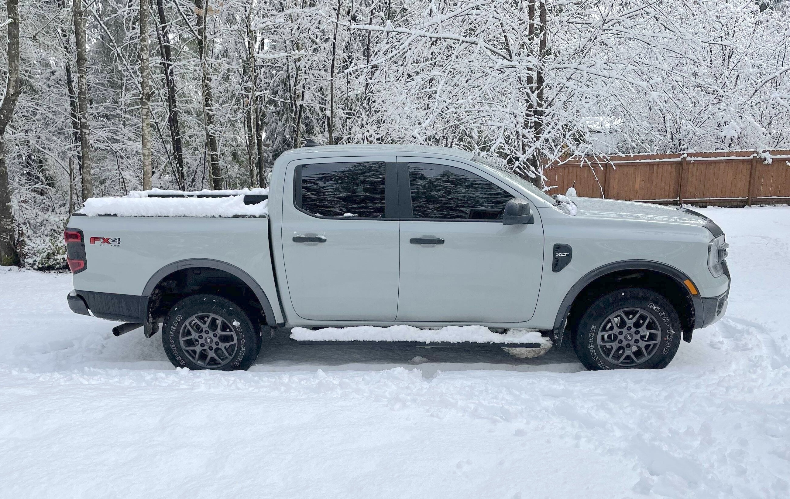 OEM Goodyear Wrangler Tires performance - first time in the snow ...